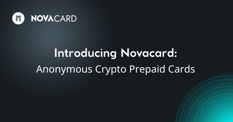 Novacard - Anonymous Crypto Prepaid Cards
